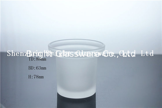 Glass Candle Holder, frosted glass cup