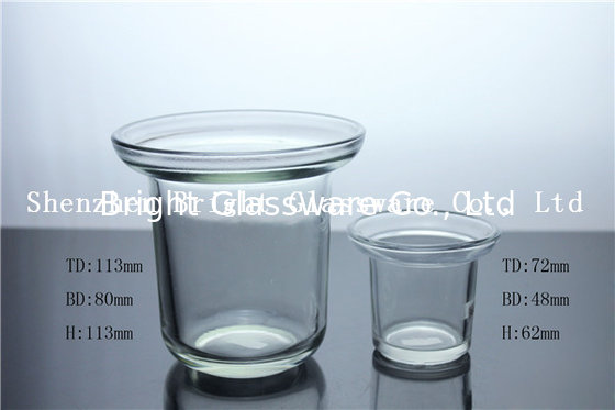 Glass Candle Holder, frosted glass cup