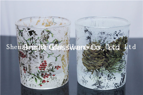 Black Glass Candle Holder For decoration