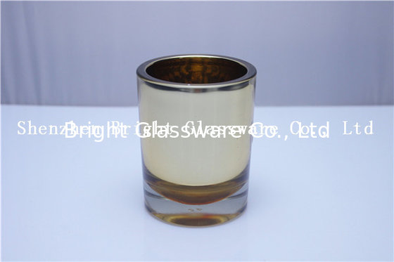 Custom electroplating Glass Candle Holder