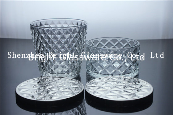 Luxury Glass Candle Holder with lid, cheap glass water cup