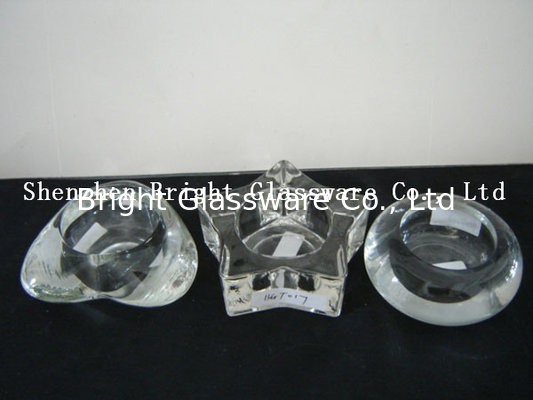different shape glass candle holder for decoration