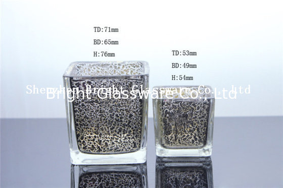 Square glass candle holder for decoration