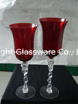 Romantic Hurricane glass for wedding decoration, glass goblet