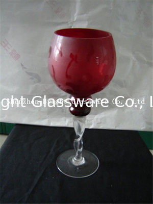 Romantic Hurricane glass for wedding decoration, glass goblet