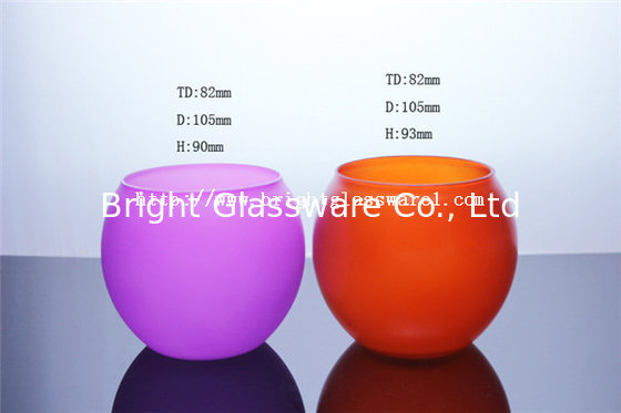 Beautiful colorful blown glass candle holder for decoration