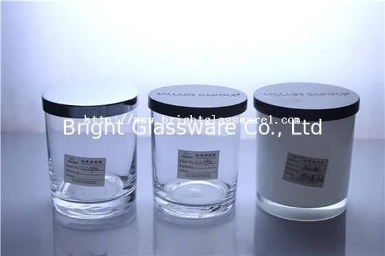 wholesale glass candle holder with lid