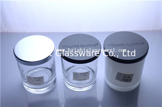 wholesale glass candle holder with lid