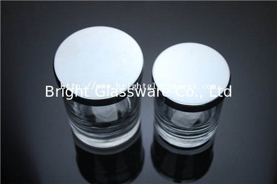 best sale glass candle holder with metal lid
