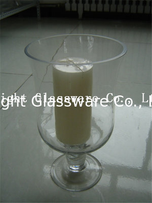 Color tall glass candle holder, Hurricane glass for decoration