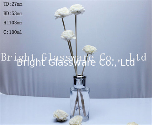 high quality 100ml perfume glass bottle with knob lid