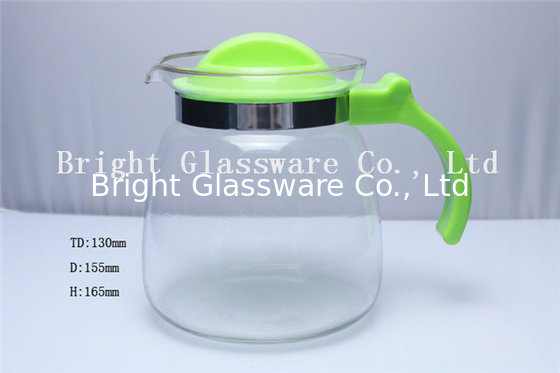 Fashion clear glass water bottle, glass tea pot with handle in home