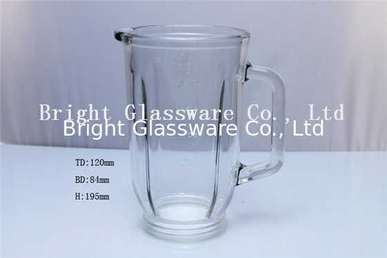 big glass juice pot with handle use in pubs, glass bottle