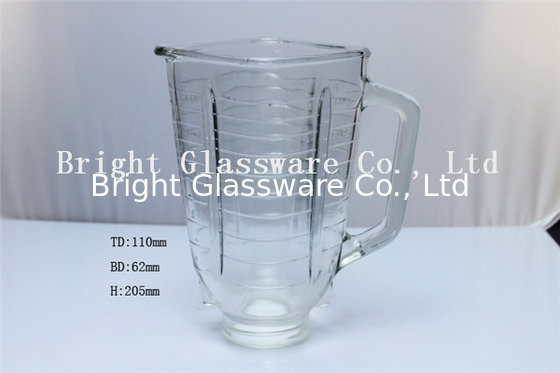 big glass juice pot with handle use in pubs, glass bottle