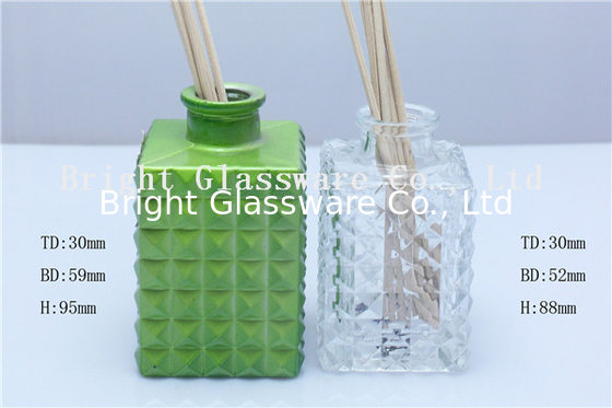 Square Empty Reed Diffuser Glass Bottle, glass bottle sale