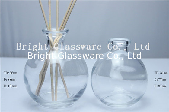 Clear round Diffuser Glass Bottle, glass bottle wholesale