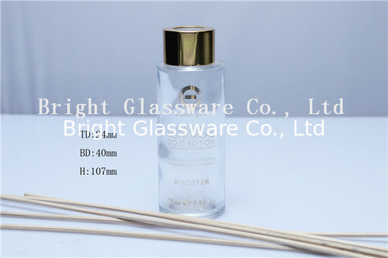 Custom Logo Glass Diffuser Bottles With Gold Screw Cap