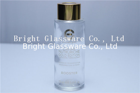 Custom Logo Glass Diffuser Bottles With Gold Screw Cap