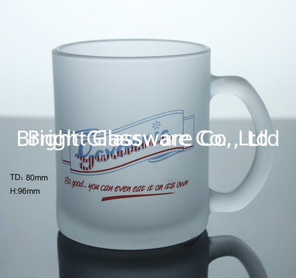 custom glass beer mug with decal prainting sale