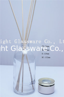 glass perfume bottle with knob lid, glass bottle for wholesale
