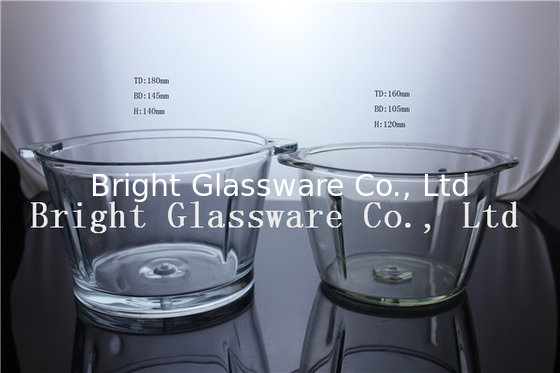 2016 cheap two size glass bowl, bowl use in blender