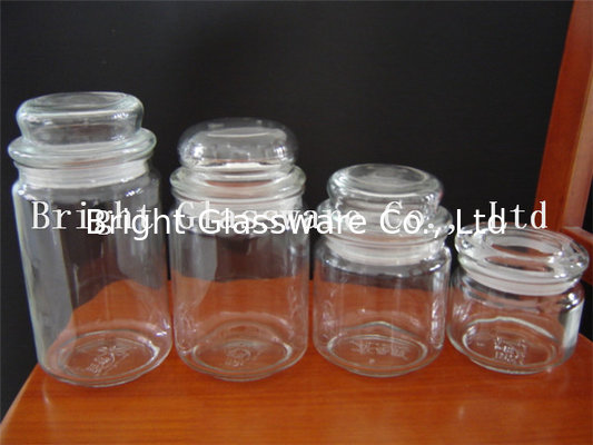 clear glass jar with lid in Storage Bottles & Jars