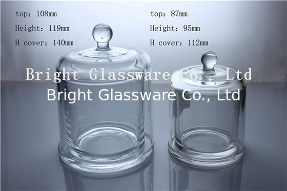 Golden candle holder and Glass dome, candle jar with glass cover sale
