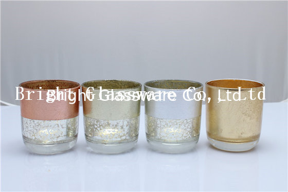 prefect design electroplated rose gold glass candle holder