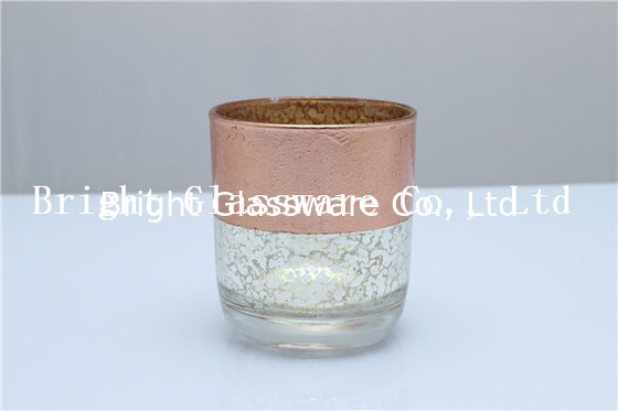 prefect design electroplated rose gold glass candle holder