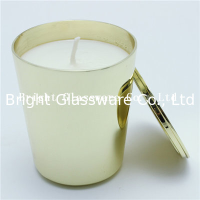 top popular design electroplated gold candle holder with wax