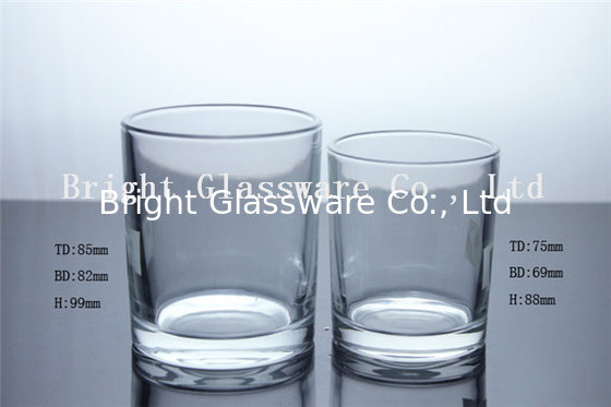 clear galss candle container with silver lid, candle holder for wedding