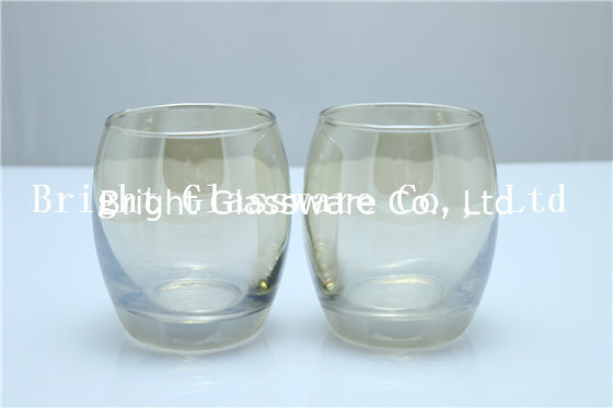 Beautiful colorful blown candle holder, hurricane glass