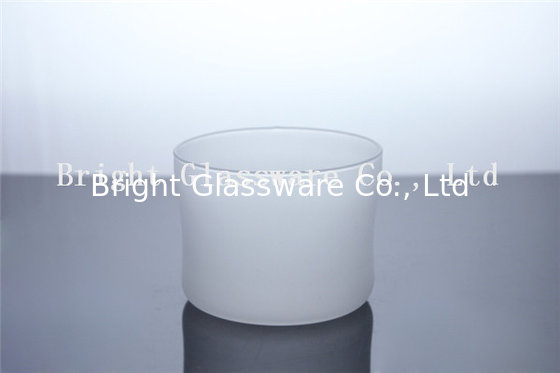 Large Glass Hurricane Candle Holder, Frosted Glass Cup