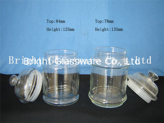 machine pressed glass storage jar wholesale