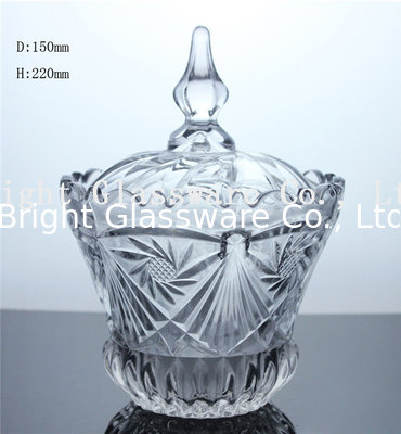 wholesale wedding party plates glass candy stand, glass fruit plates with lid
