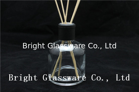 Glass Empty Reed Diffuser Bottle With Diffuser Rattan