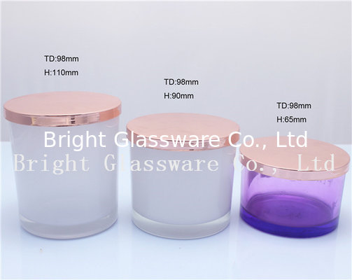 BGC022 glass candle holder with wooden lid for Home decor