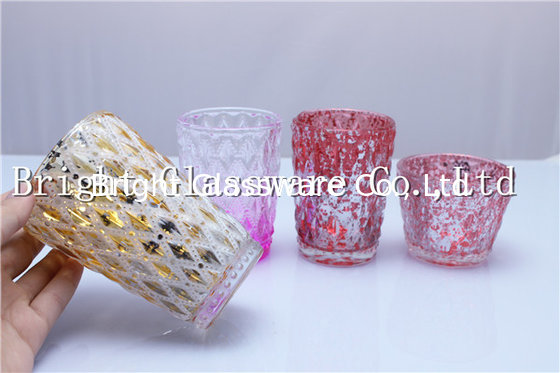 colorful mercury votive candle holder, short candle holder cheap