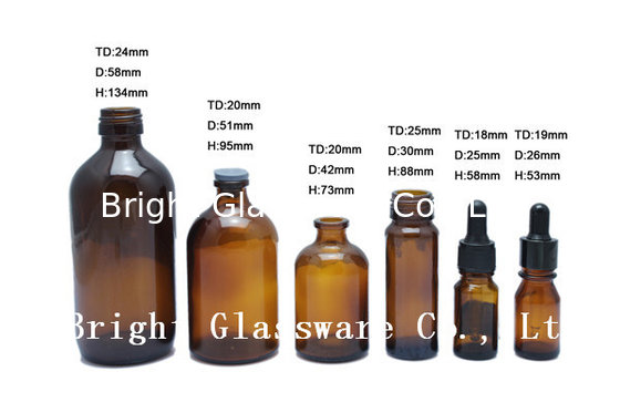 hot sale brown glass bottle with screw lid, glass bottle cheap