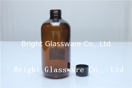 hot sale brown glass bottle with screw lid, glass bottle cheap