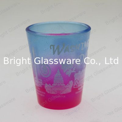 custom sprayed color glass candle holder for decoration