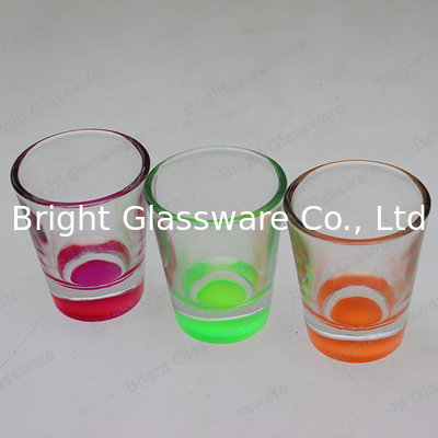 special design sprayed color glass candle cup for decoration