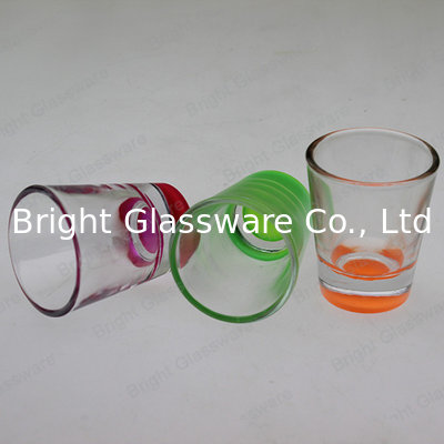 special design sprayed color glass candle cup for decoration