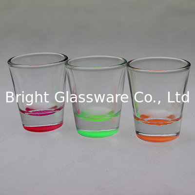 special design sprayed color glass candle cup for decoration