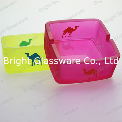 Hot sale colorful camel glass ashtray for wholesale