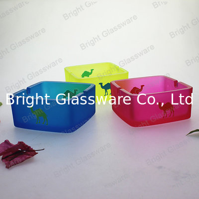 Hot sale colorful camel glass ashtray for wholesale