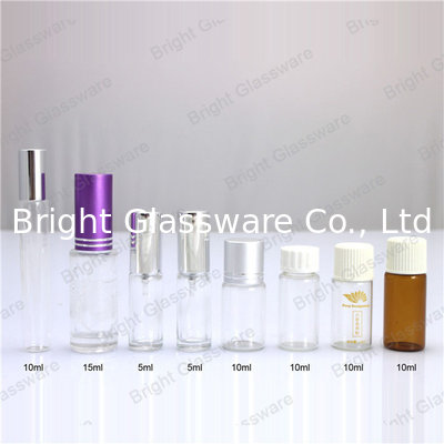 Custom Mini 10ml apothecary glass bottle with plastic cap