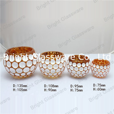 Customized New Design Glass Mosaic Candle Holder