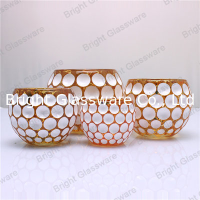 Customized New Design Glass Mosaic Candle Holder