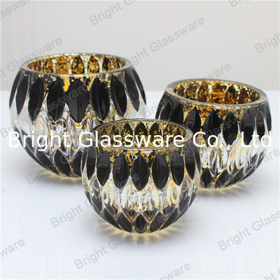 Customized New Design Glass Mosaic Candle Holder